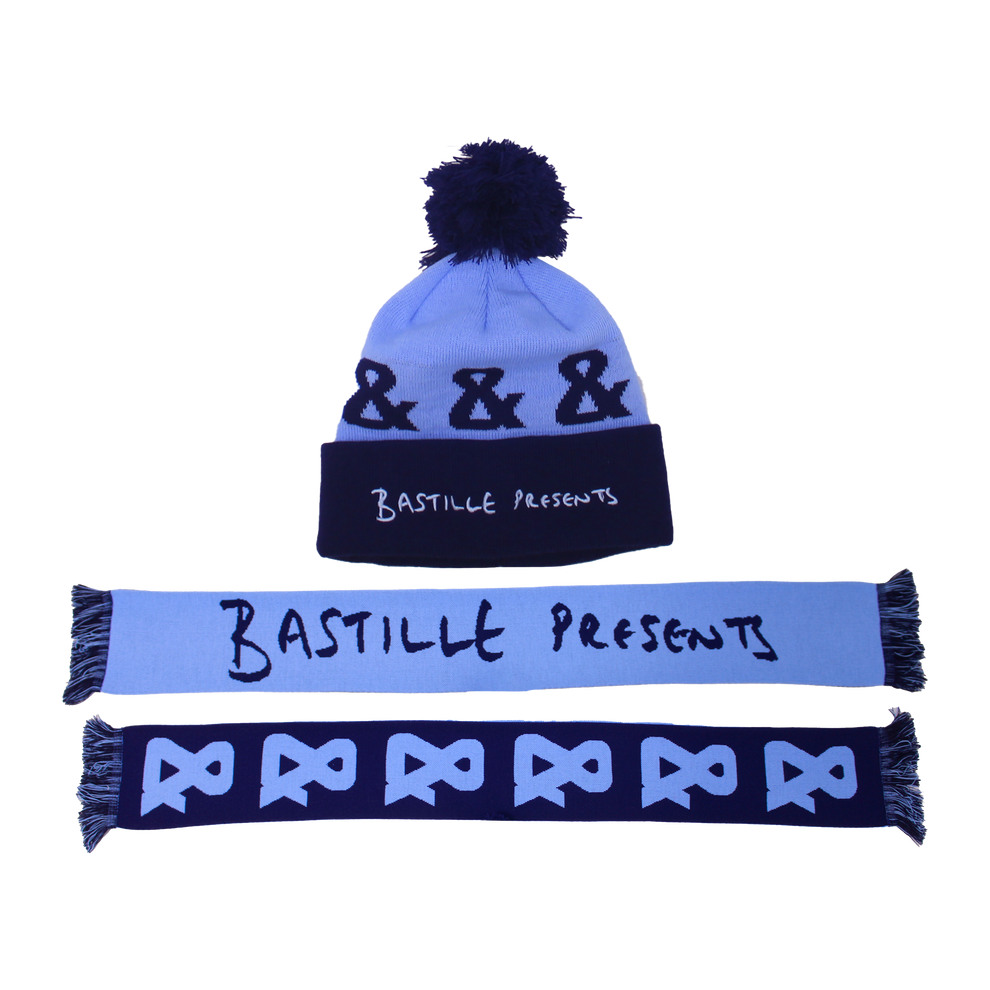 BASTILLE & BLUE SCARF AND BOBBLE HAT BUNDLE | Bastille | Official Store