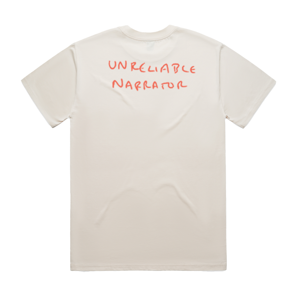 Unreliable Narrator Handwriting Tee (Ecru or Black) | Bastille ...